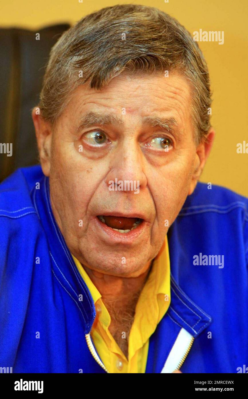 Legendary actor and comedian Jerry Lewis gives a press conference after ...
