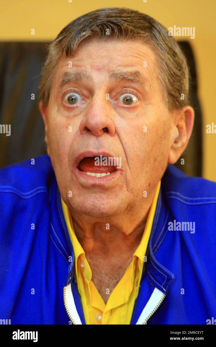 Legendary actor and comedian Jerry Lewis gives a press conference after ...