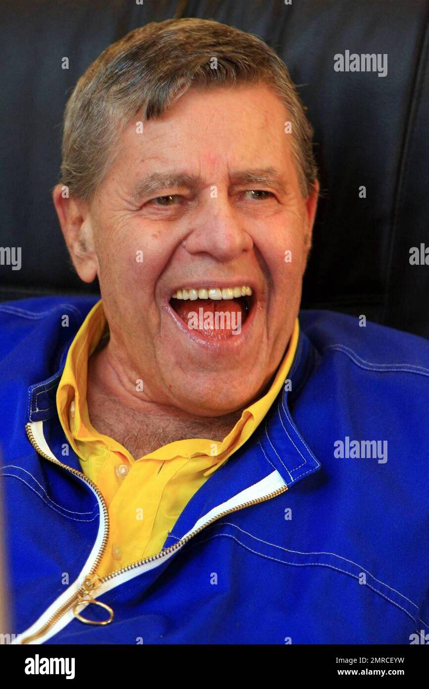 Legendary actor and comedian Jerry Lewis gives a press conference after ...