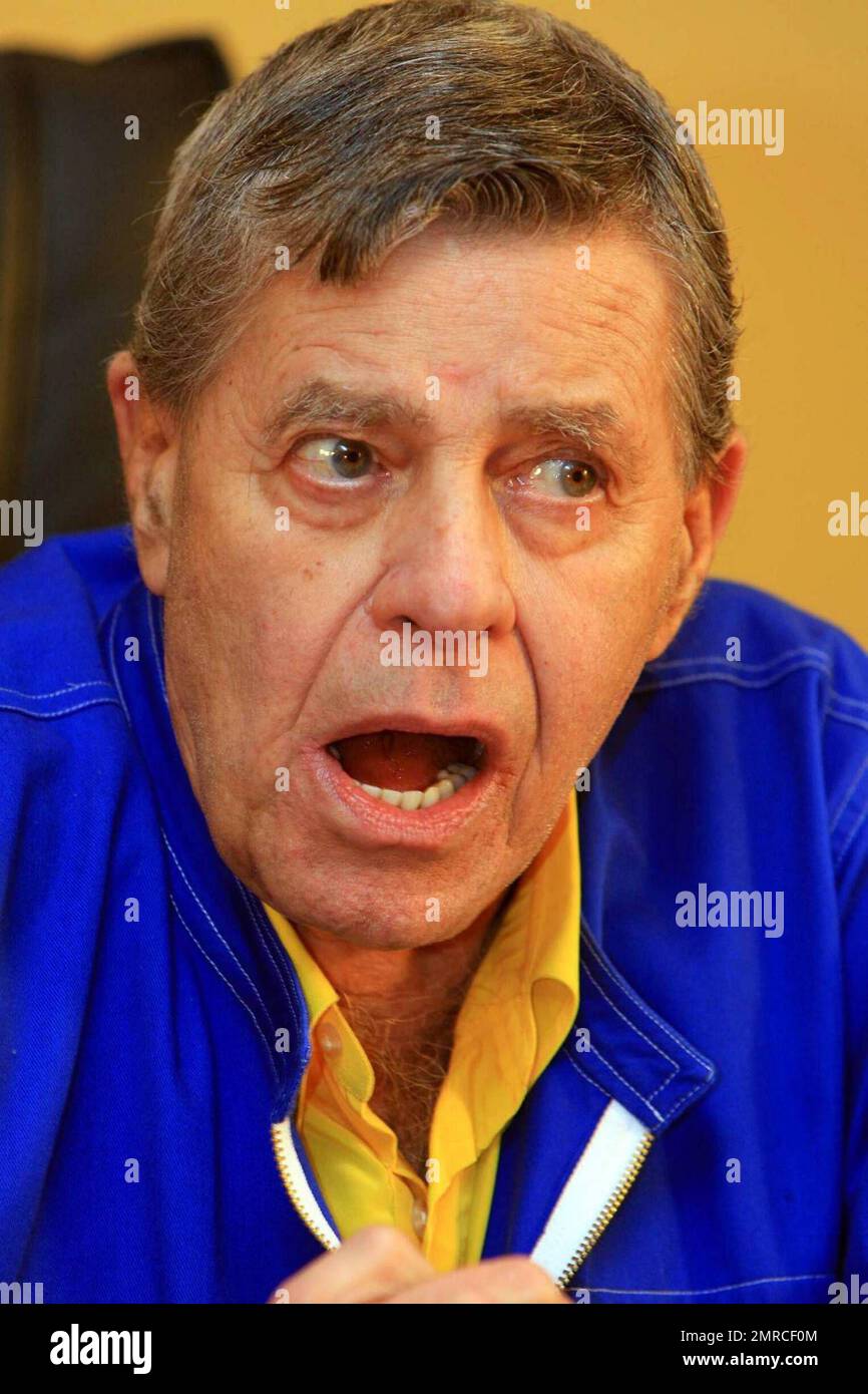Legendary actor and comedian Jerry Lewis gives a press conference after ...