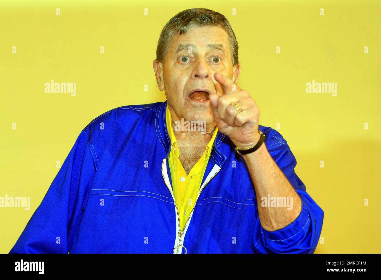 Legendary actor and comedian Jerry Lewis gives a press conference after ...