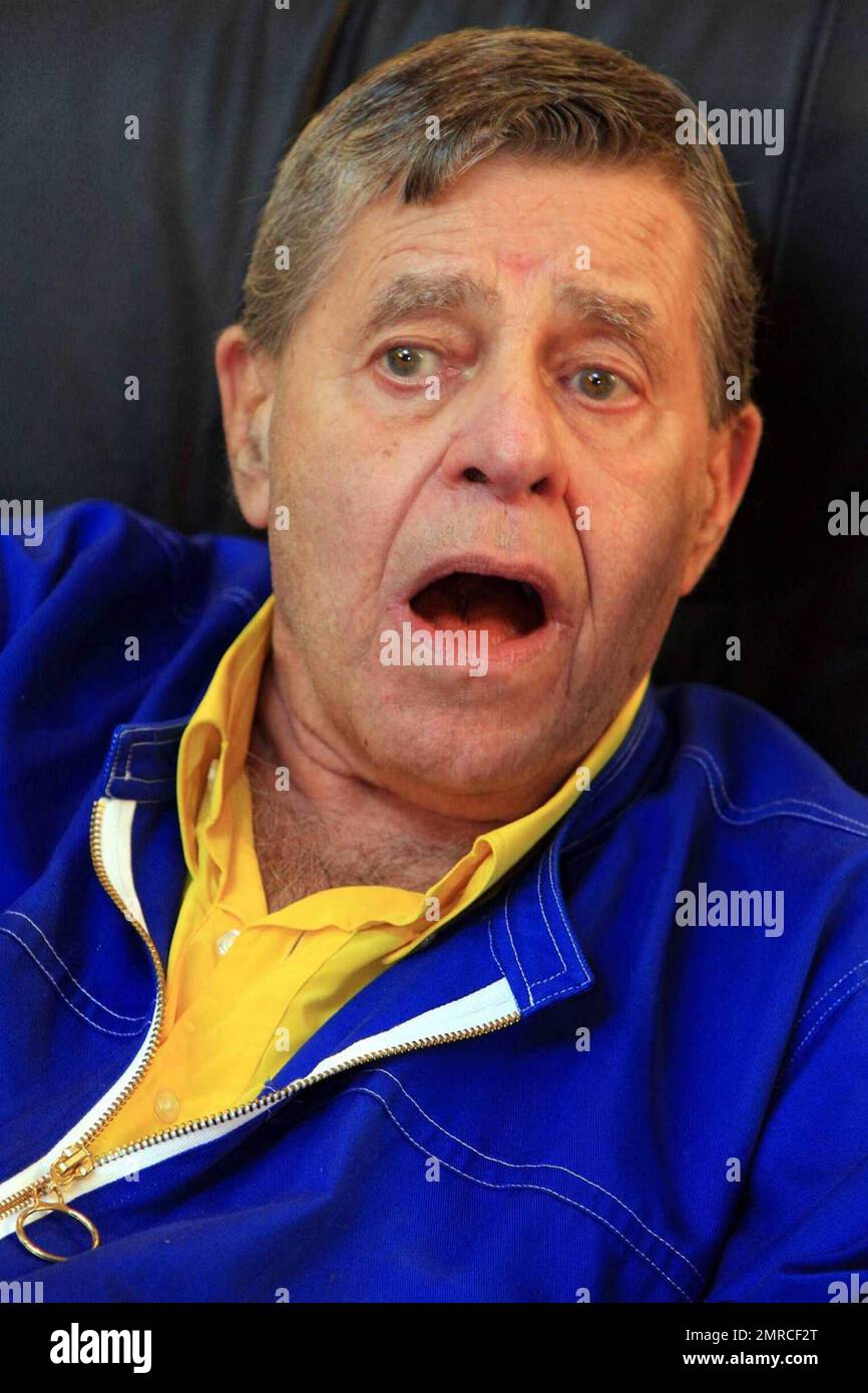 Legendary actor and comedian Jerry Lewis gives a press conference after ...