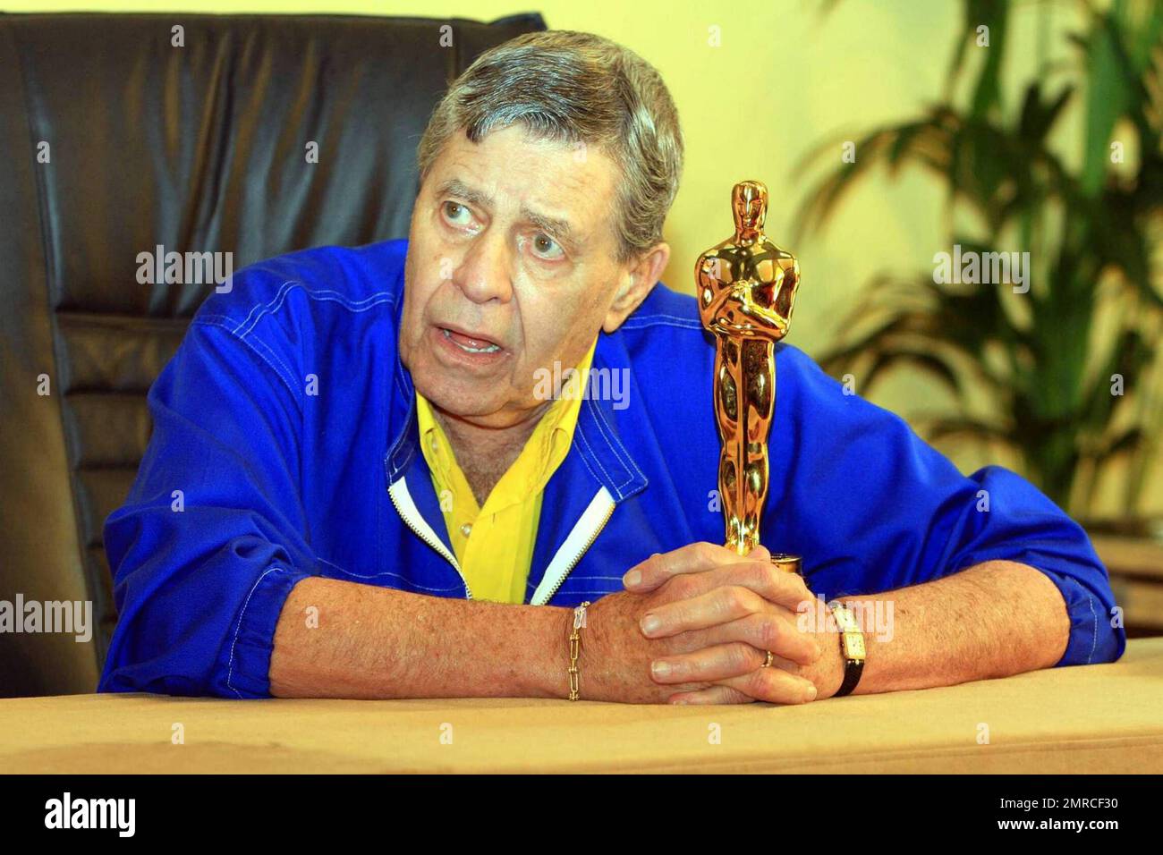 Legendary actor and comedian Jerry Lewis gives a press conference after ...