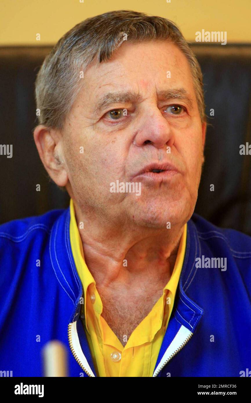 Legendary Actor And Comedian Jerry Lewis Gives A Press Conference After Arriving In France For