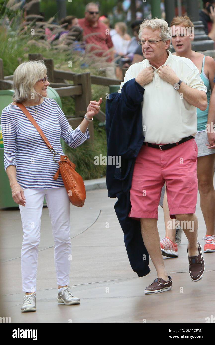 Jerry Springer and his wife spend the day at Disneyland. Los Angeles ...