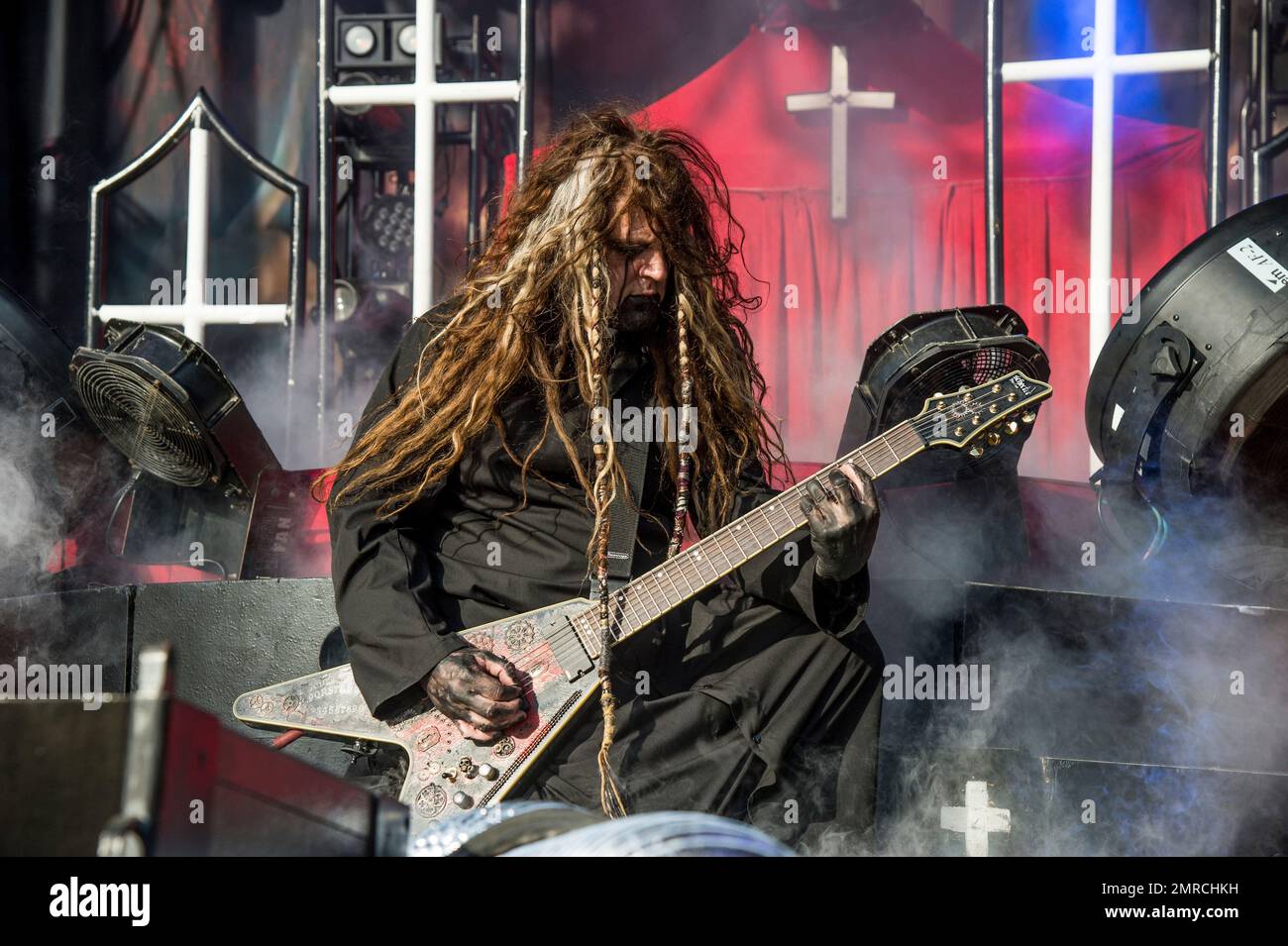 Randy Weitzel of In This Moment performs at the Louder Than Life Music ...