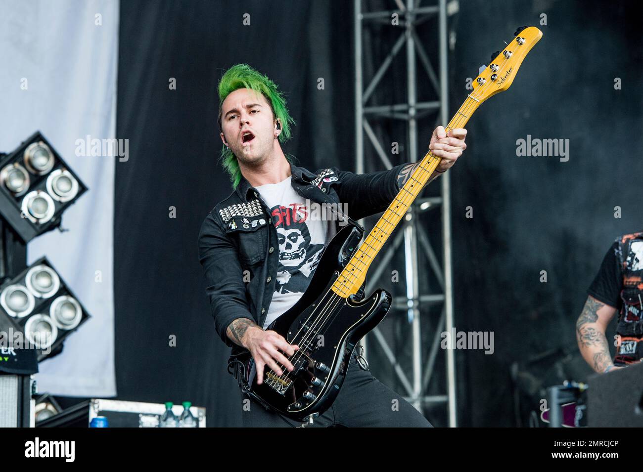 Zakk Sandler of Falling In Reverse performs at the Louder Than Life ...