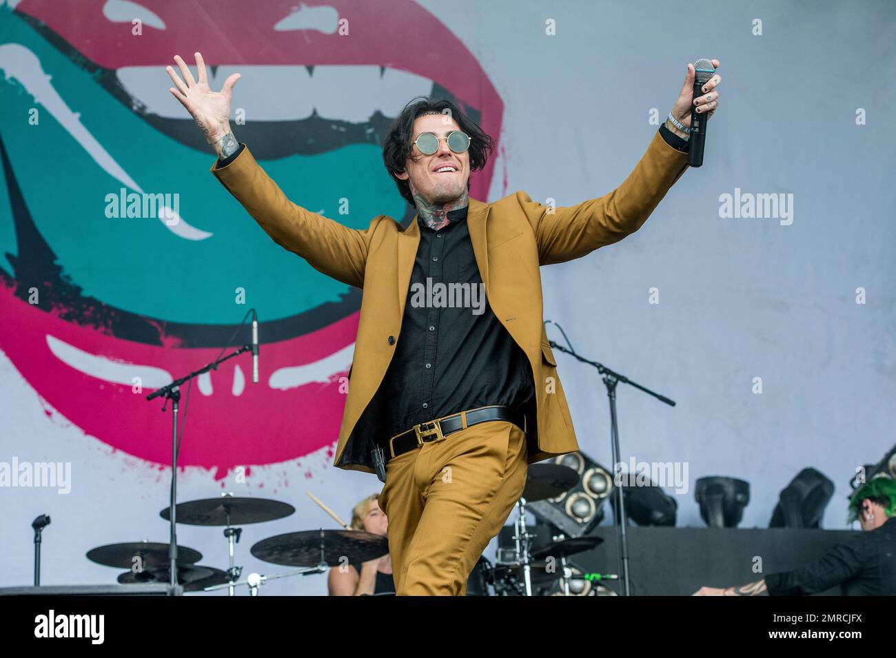 Ronnie Radke of Falling In Reverse performs at the Louder Than Life ...