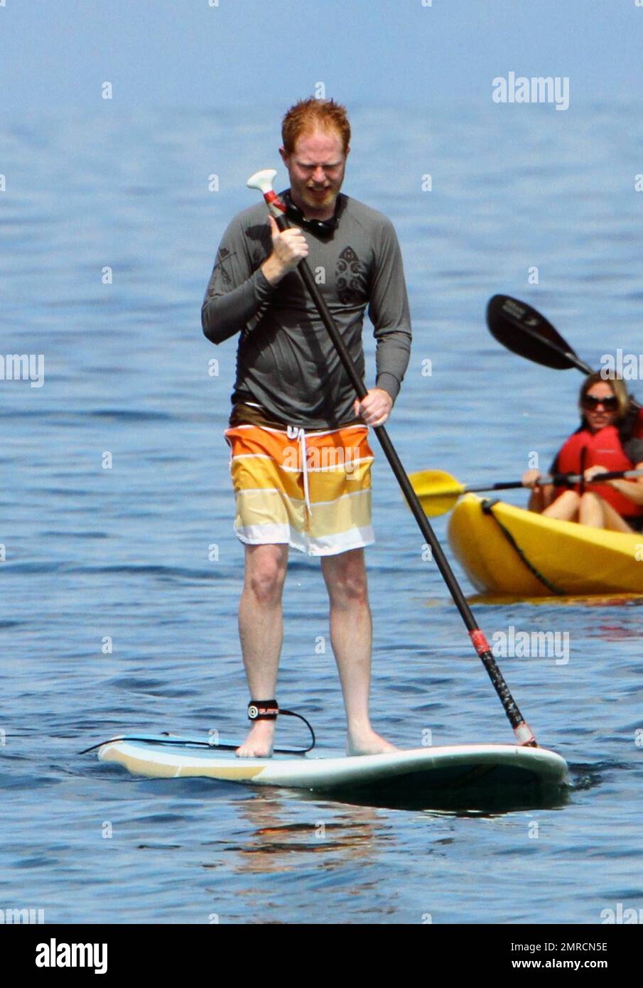 "Modern Family" star Jesse Tyler Ferguson enjoys a day out at the beach ...