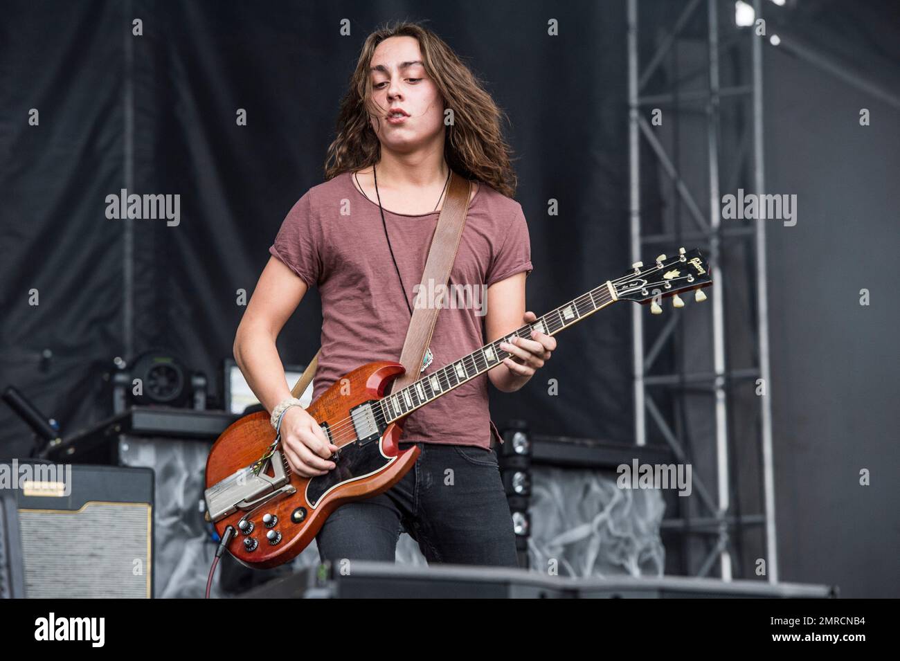 Jake Kiszka of Greta Van Fleet performs at the Louder Than Life Music ...