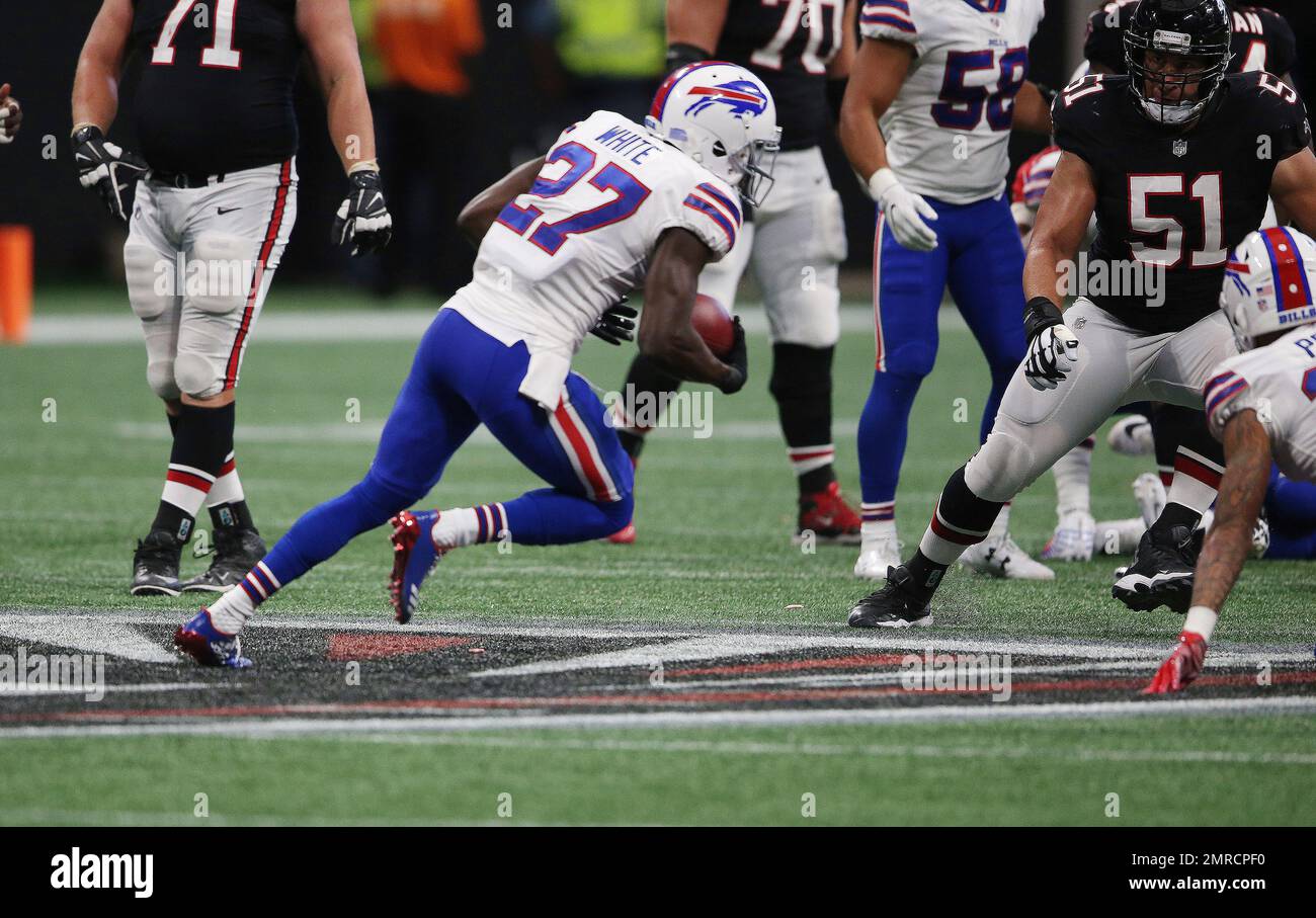 Buffalo Bills cornerback Tre'Davious White (27) picks up a fumble ...