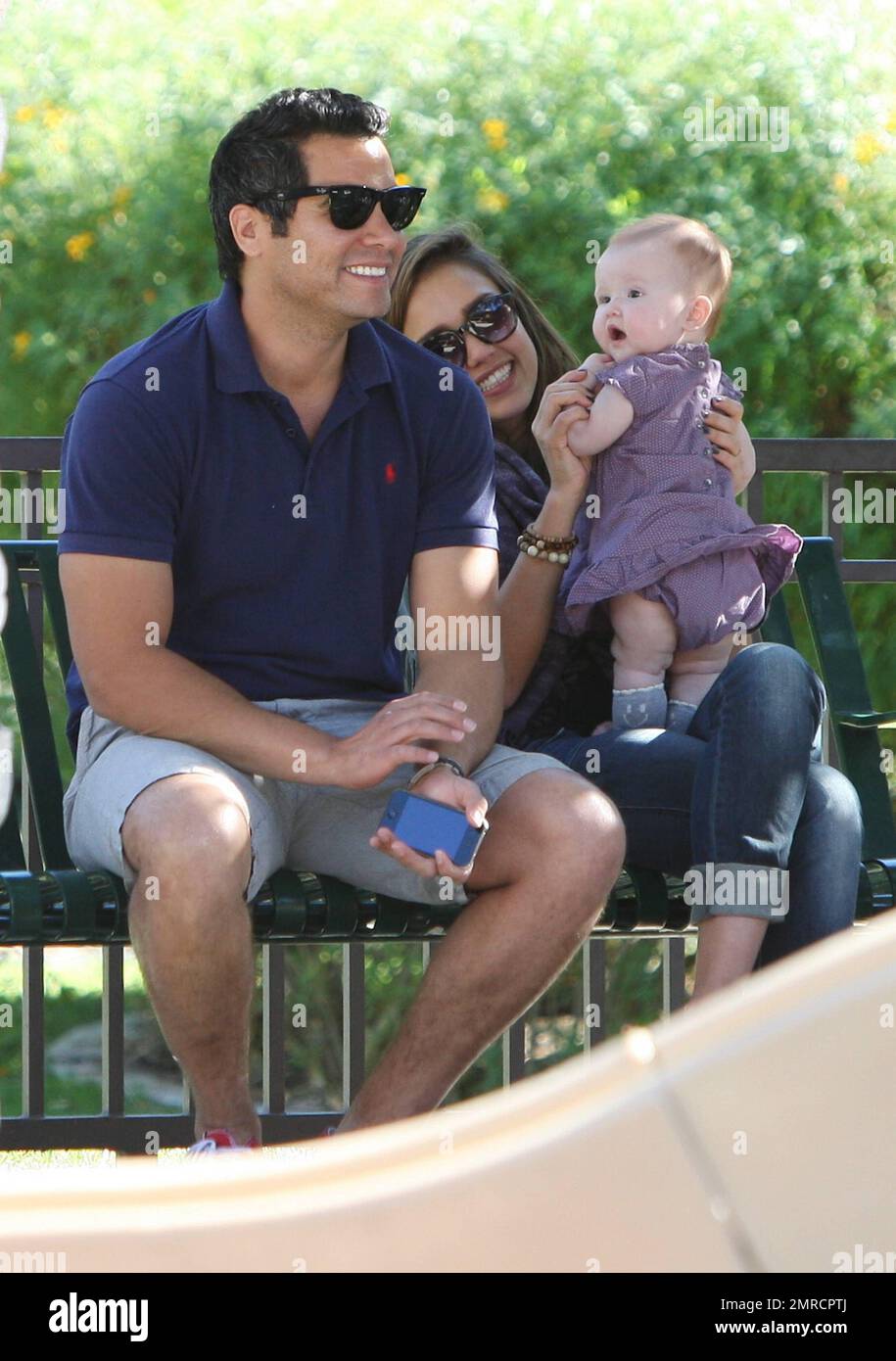 Actress Jessica Alba along with husband Cash Warren and daughters, 3 ...