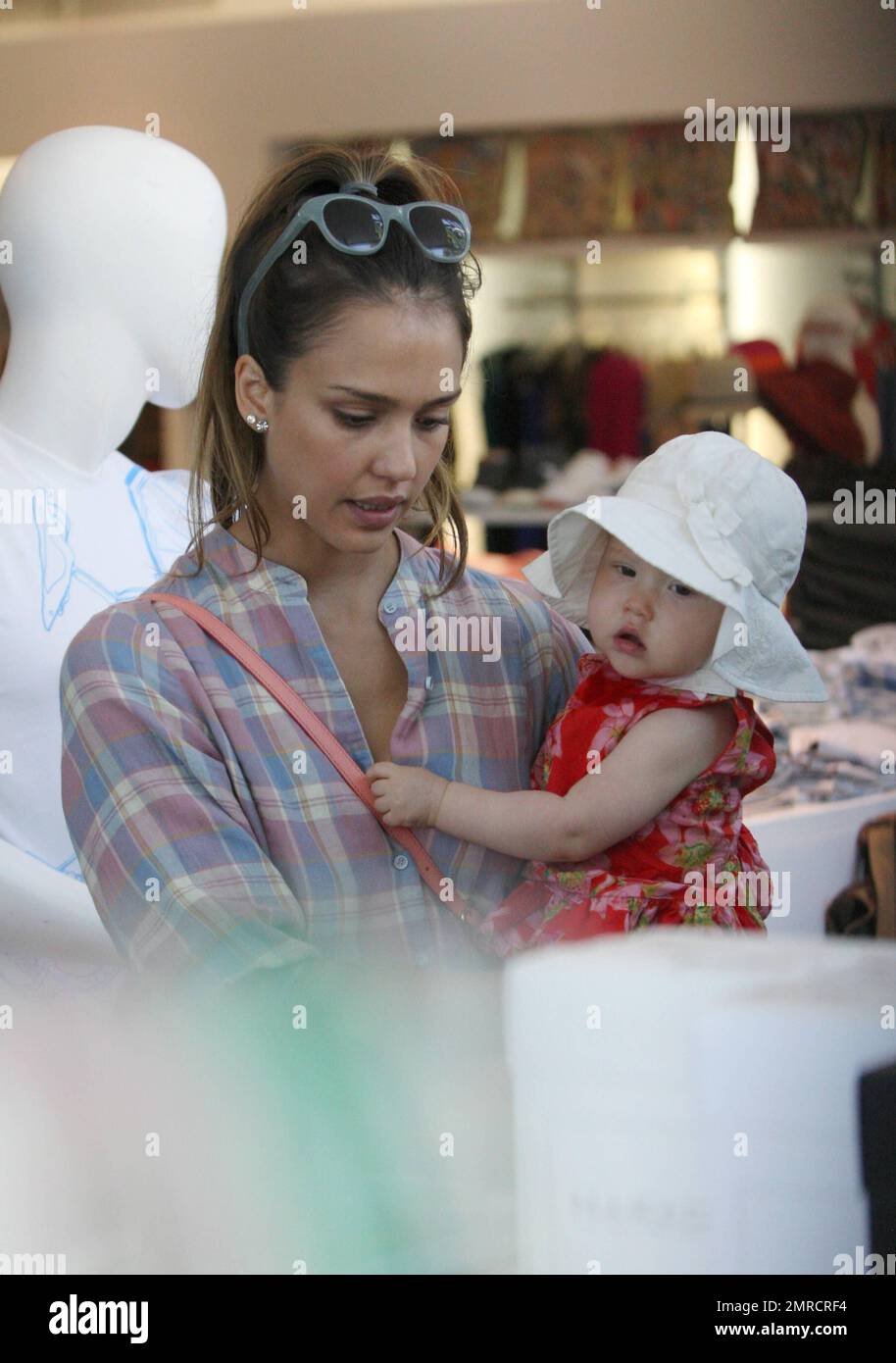 Actress Jessica Alba along with husband Cash Warren and their two ...