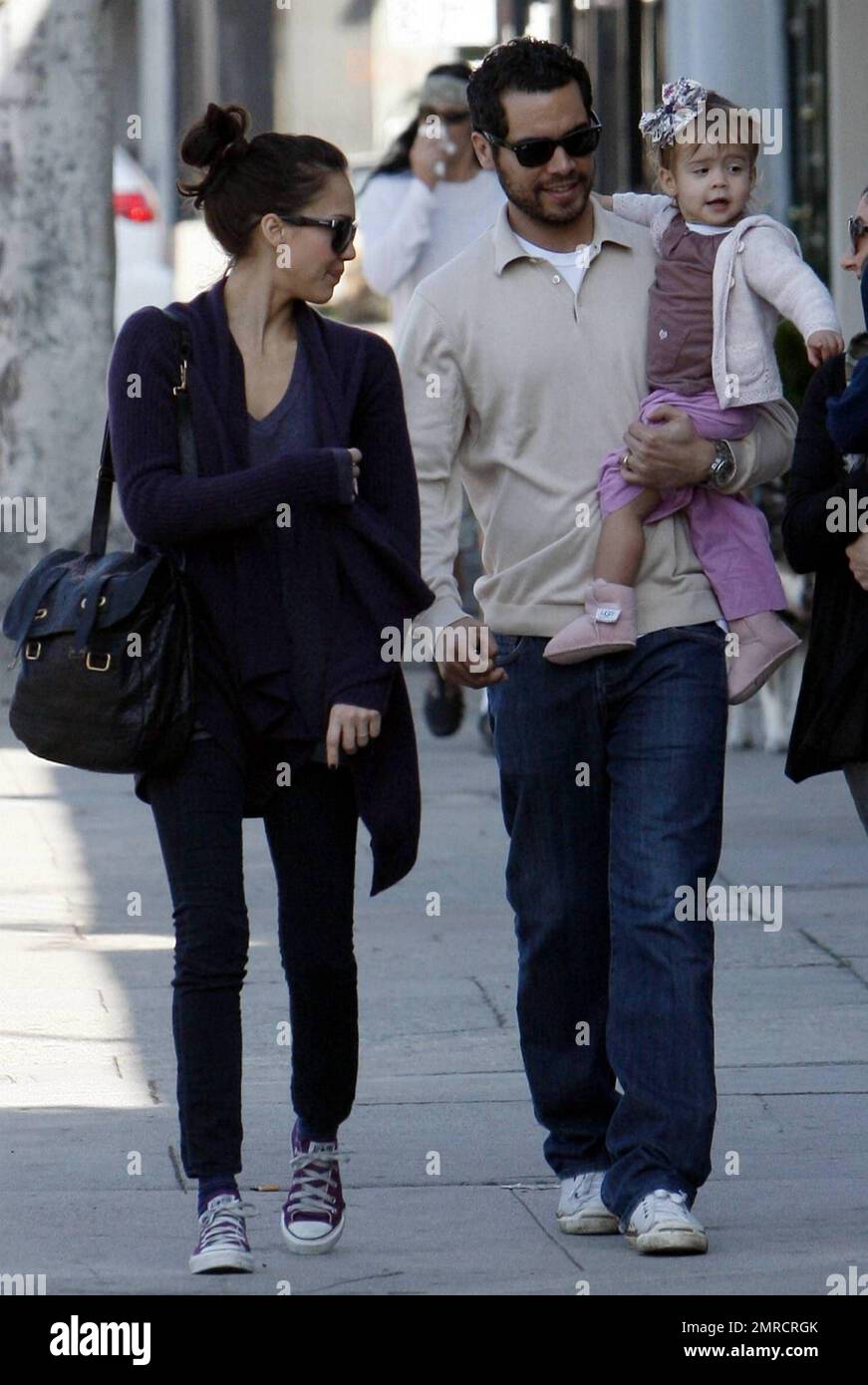 Jessica Alba, husband Cash Warren and daughter Honor spend the day ...