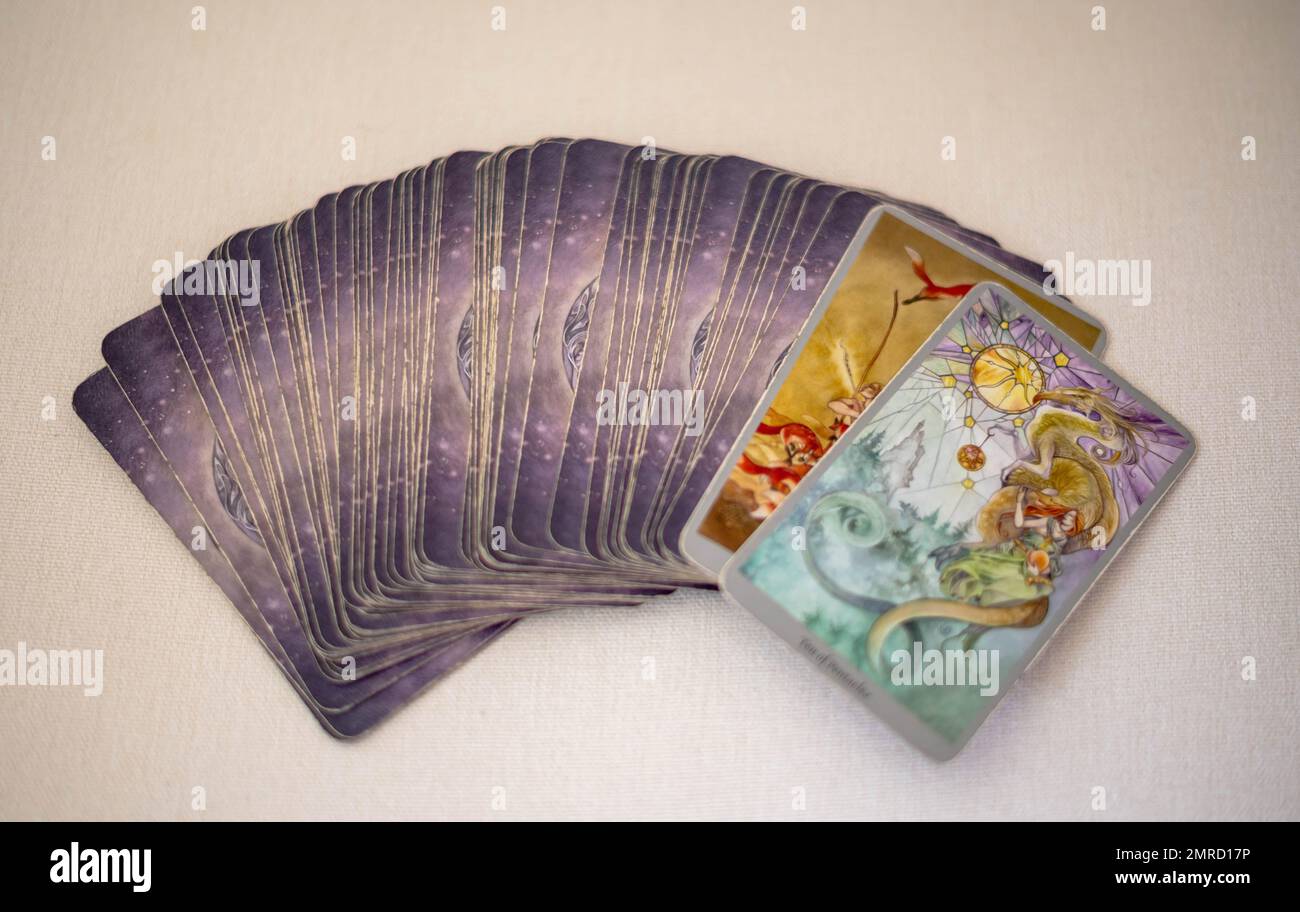 BANGKOK, THAILAND- JANUARY 12 2022: The tarot prediction esoteric all ... BANGKOK, THAILAND- JANUARY 12 2022: The tarot prediction esoteric all ...