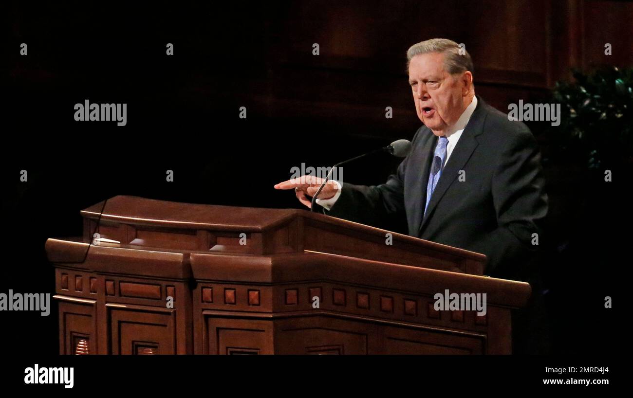 Jeffrey R. Holland, a member of the Quorum of the Twelve Apostles of ...