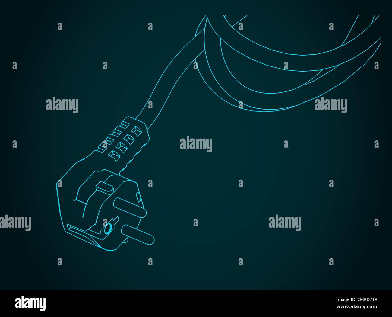 Stylized vector illustration of European power plug Stock Vector Image ...