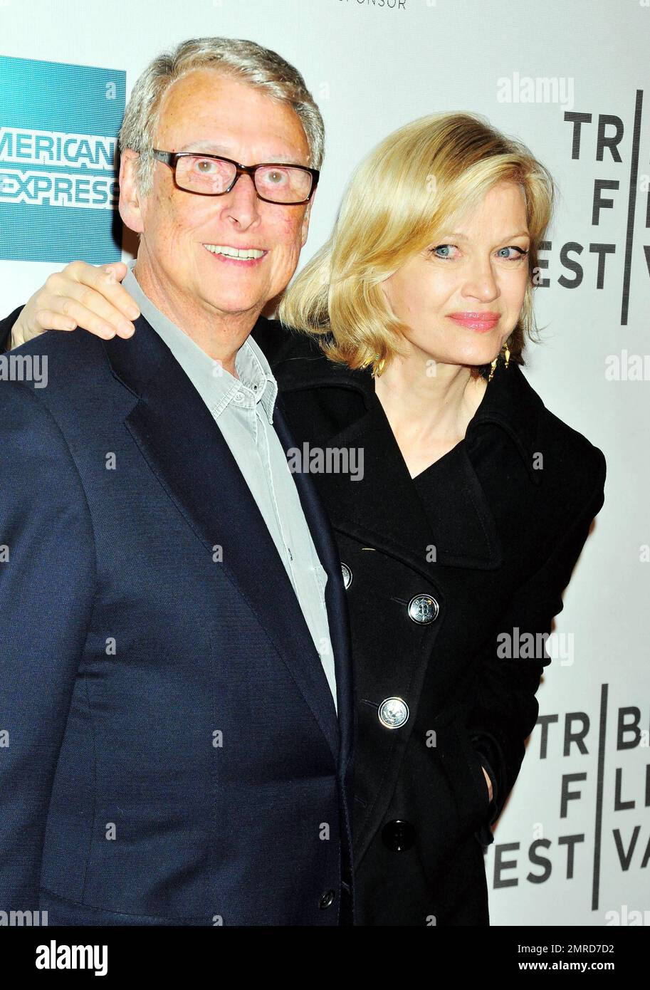 Diane Sawyer and Mike Nichols attend the premiere of 'Jesus Henry ...