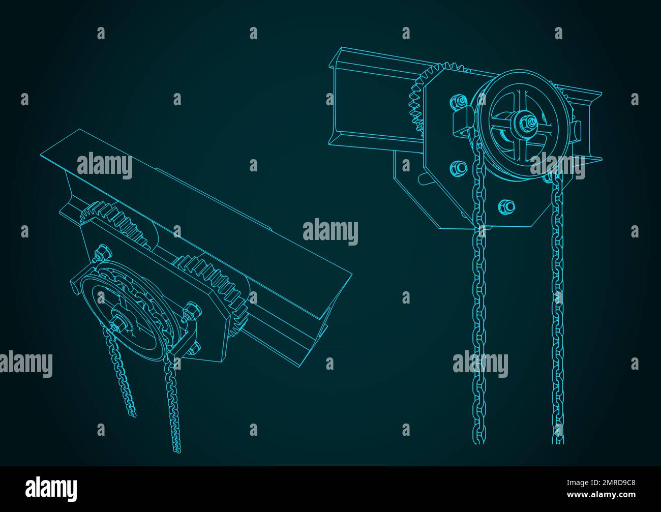 Chain hoist Stock Vector Images - Alamy