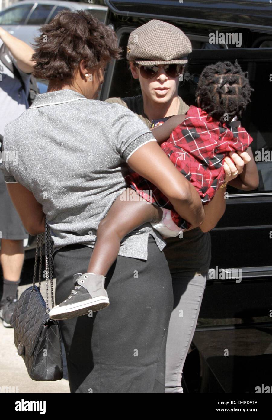 Fitness trainer Jillian Michaels along with her partner Heidi Rhoades ...