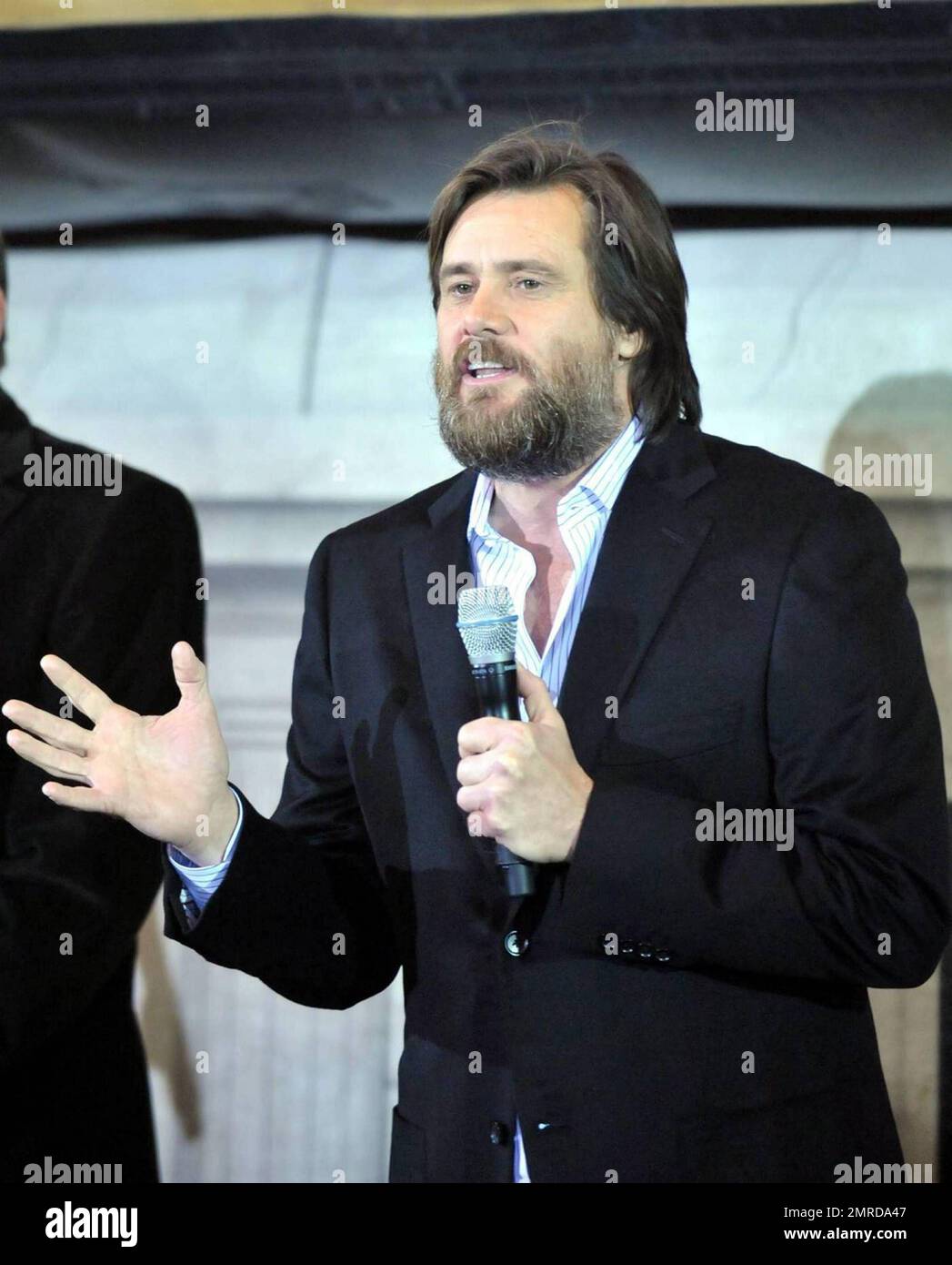 Jim Carrey promotes his new film, Disney's "A Christmas Carol" at Grand ...