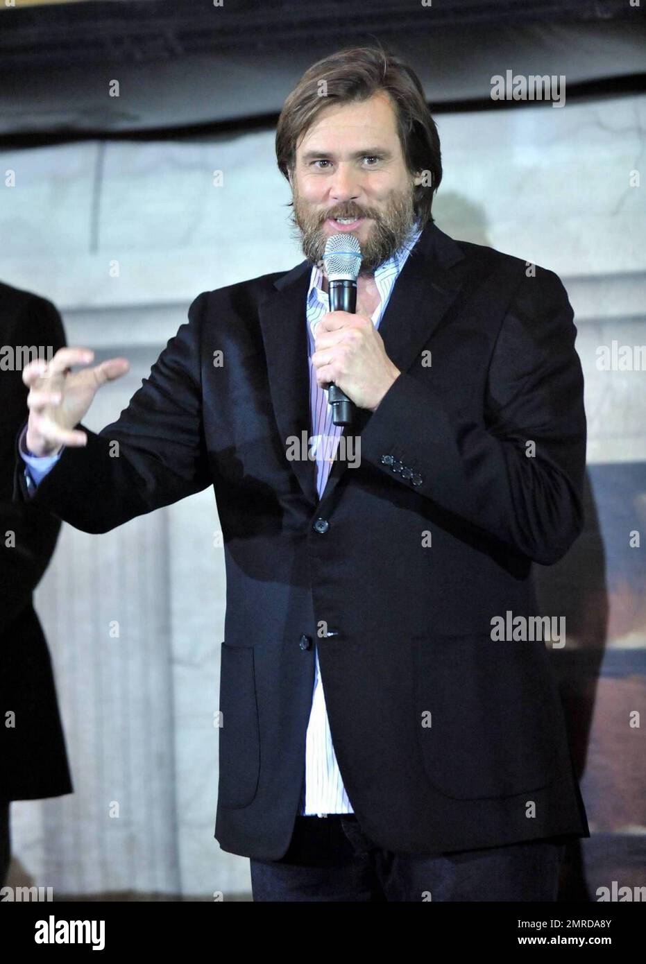 Jim Carrey promotes his new film, Disney's "A Christmas Carol" at Grand ...