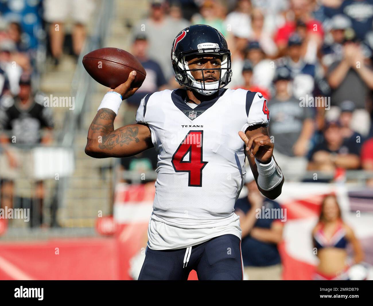 Houston Texans quarterback Deshaun Watson throws during an NFL football ...