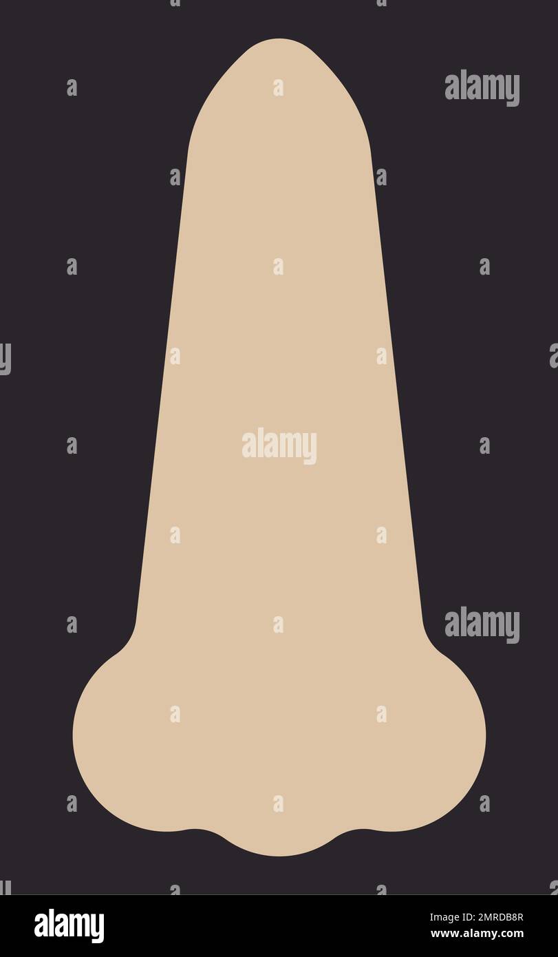 Human nose, human body part, face part, nose illustration vector, brown ...