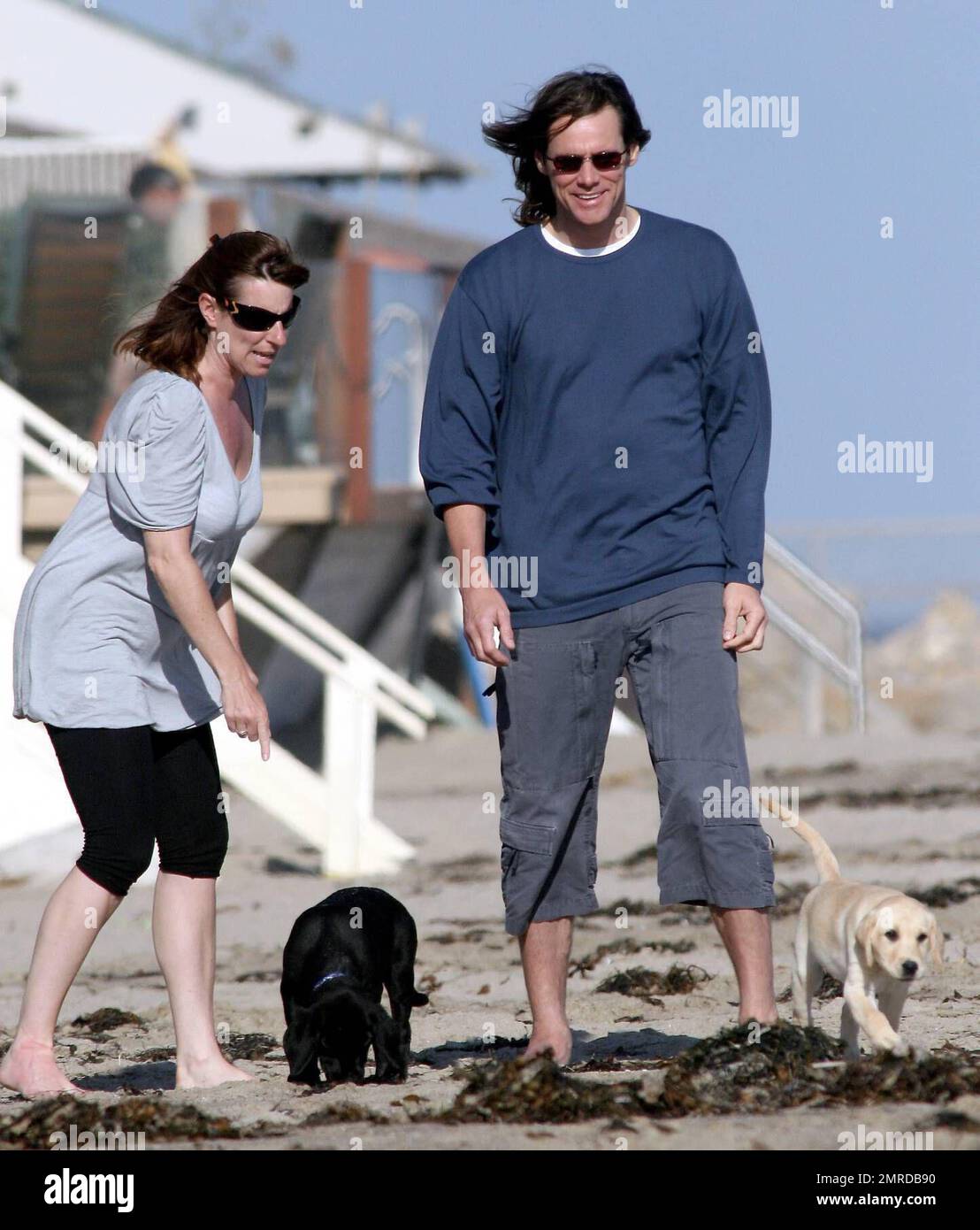 Jim Carrey has his hands full with two new bundles of joy. His puppies ...