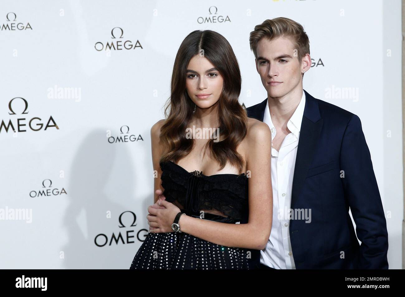 Model Kaia Gerber, left, and her brother Presley Gerber pose for ...