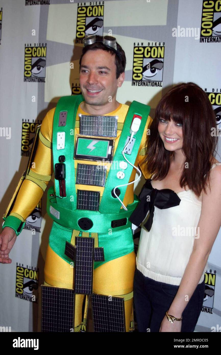 TV host and comedian Jimmy Fallon attends Comic-Con San Diego wearing a ...