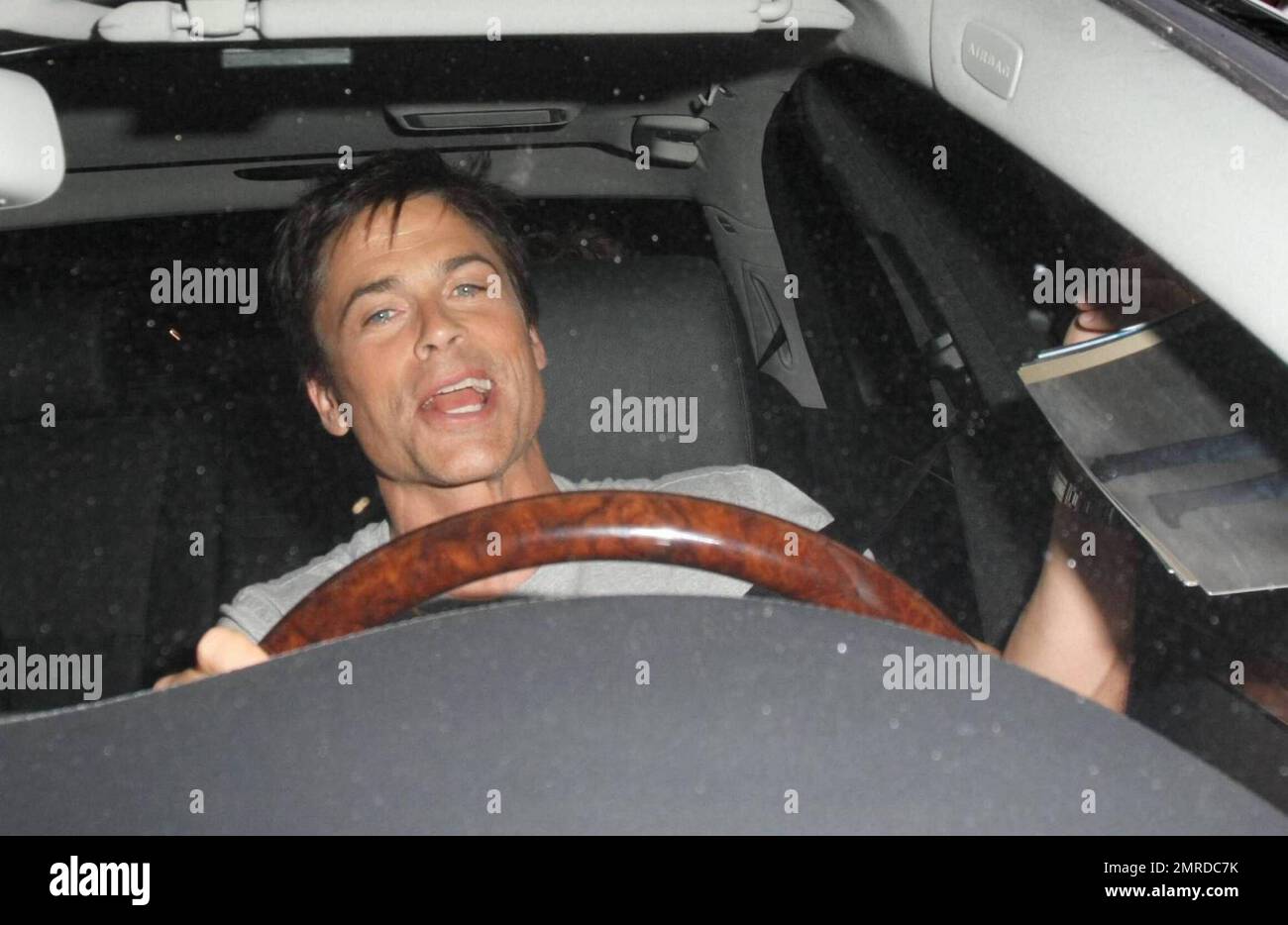 Rob Lowe signs autographs for fans while leaving the Jimmy Kimmel Show ...