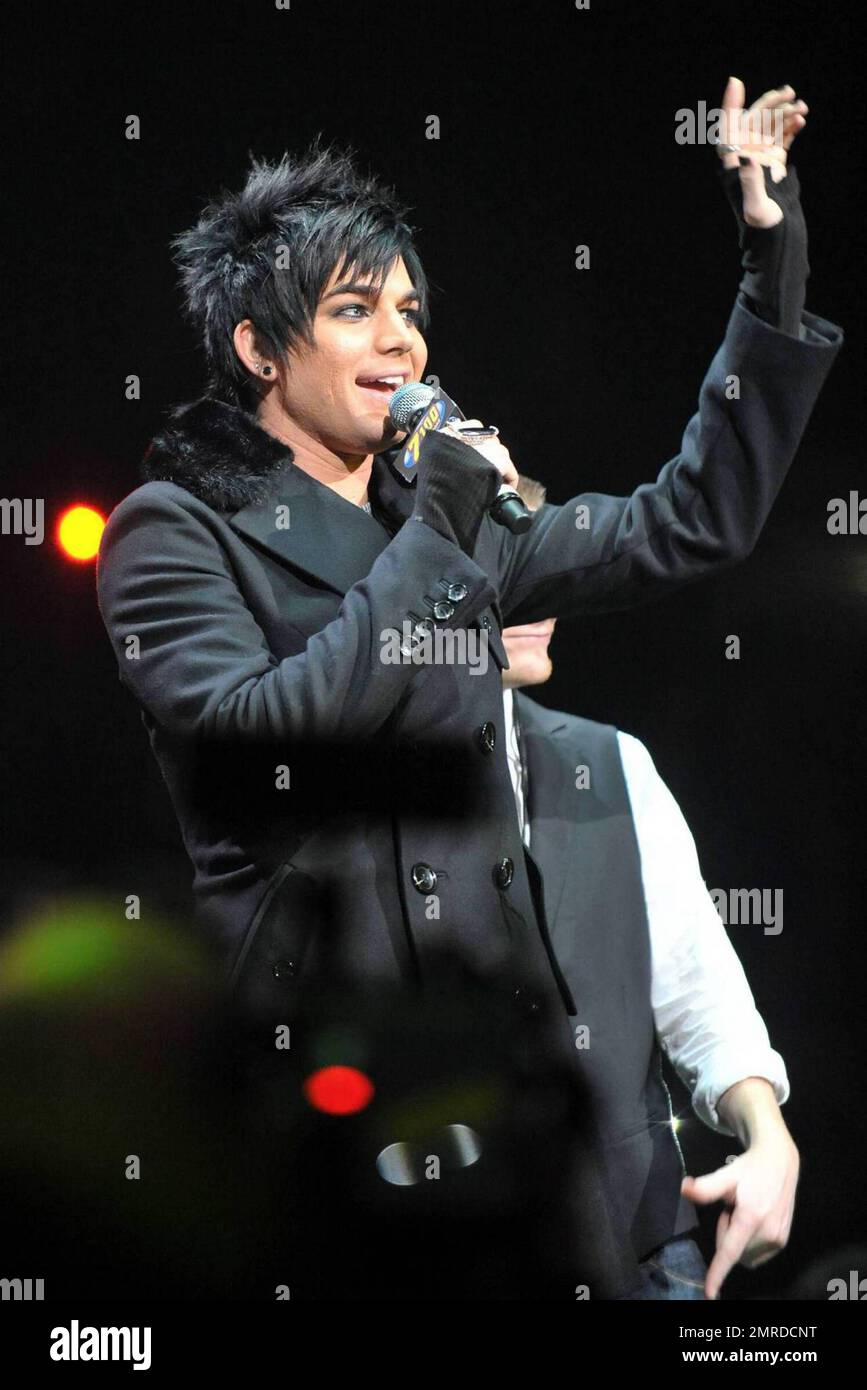Singer Adam Lambert at the Z100 Jingle Ball in New York, NY. 12/11/09 ...