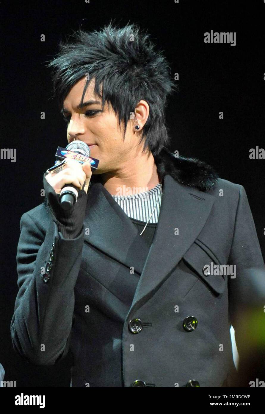Singer Adam Lambert at the Z100 Jingle Ball in New York, NY. 12/11/09 ...