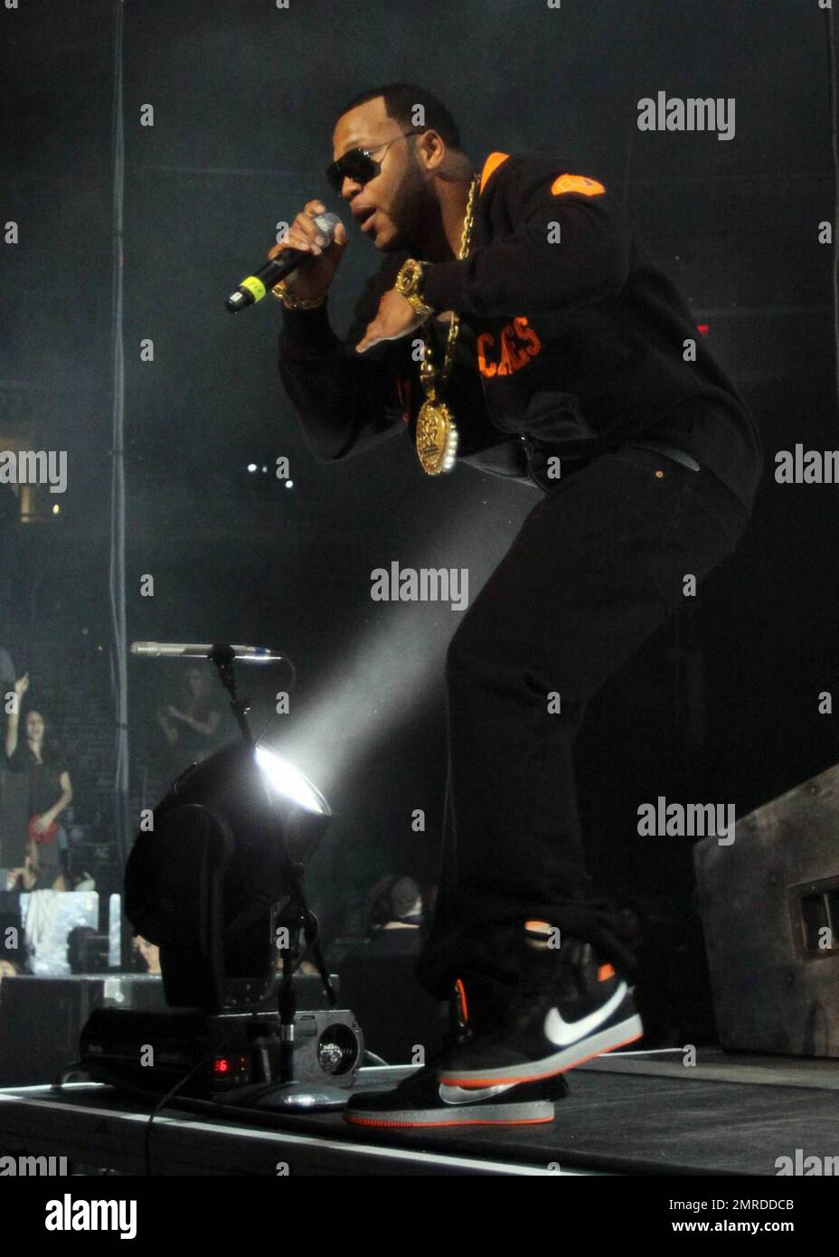 American rapper, Tramar Dillard, better known by his stage name Flo Rida, performs during the ...