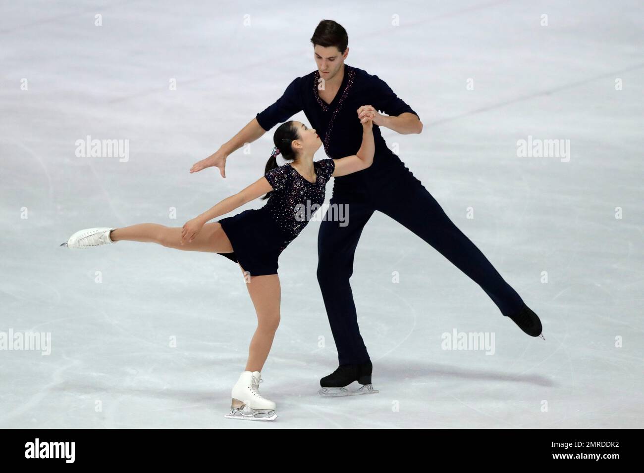 Sumire Suto and Francis Boudreau-Audet of Japan compete during the ...
