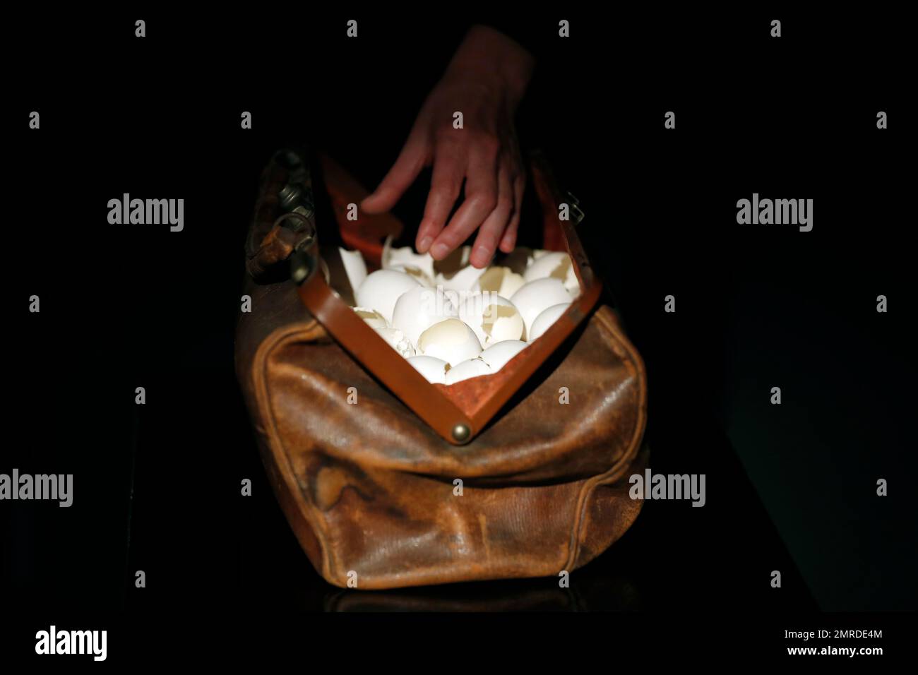 An artwork by Marcel Broodthaers called 'Eggshells in doctor's ...