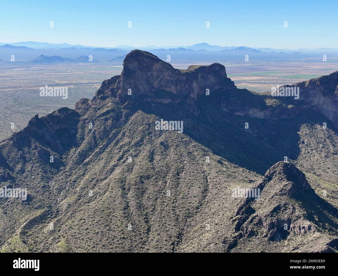 Picacho Peak aerial view in Picacho Peak State Park in Pinal County in ...
