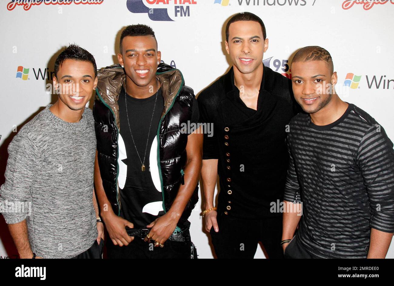 JLS band mates Aston Merrygold, Oritse Williams, Marvin Humes and ...