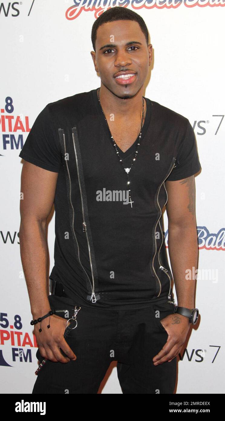 Singer Jason Derulo poses on the red carpet during the Capital FM ...