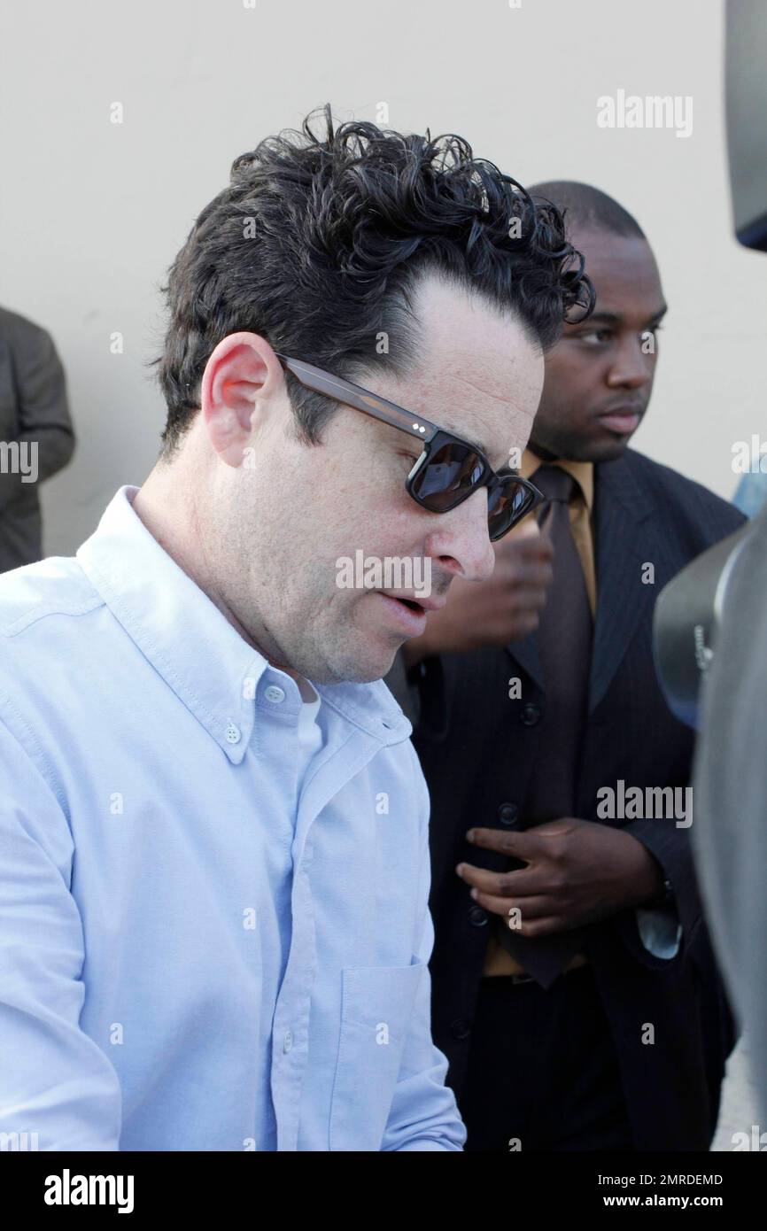 Super 8 actor, JJ Abrams, signs autographs and greets fans on his way ...