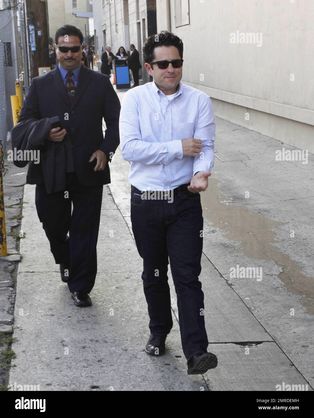 Super 8 actor, JJ Abrams, signs autographs and greets fans on his way ...