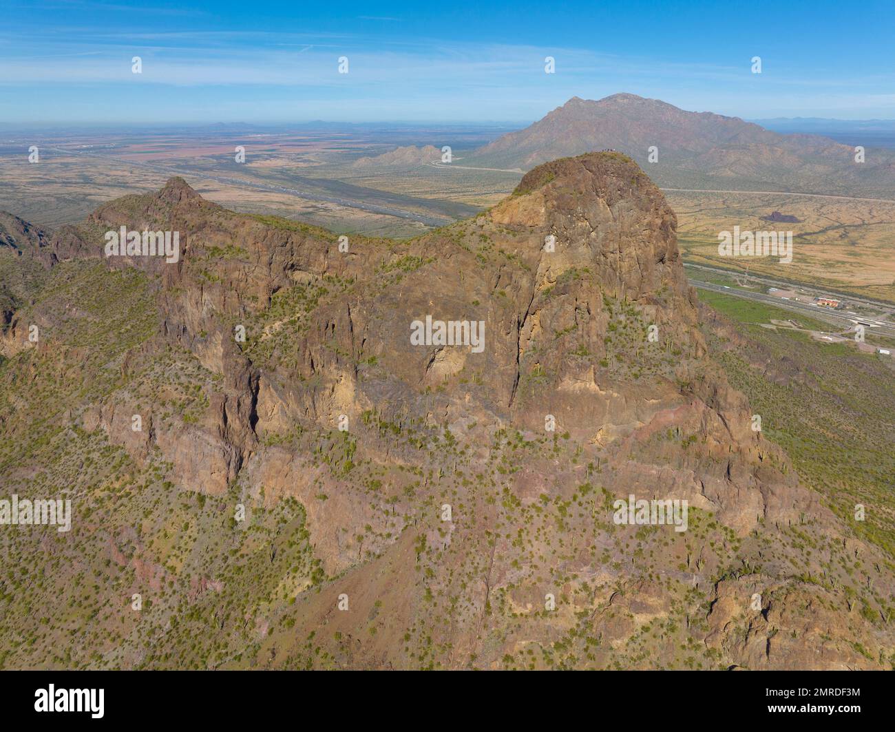 Picacho Peak aerial view in Picacho Peak State Park in Pinal County in ...