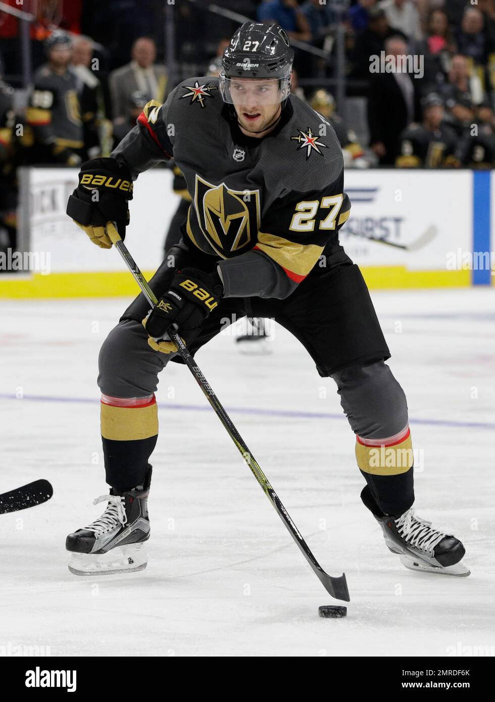 Vegas Golden Knights' Shea Theodore plays against the Colorado ...