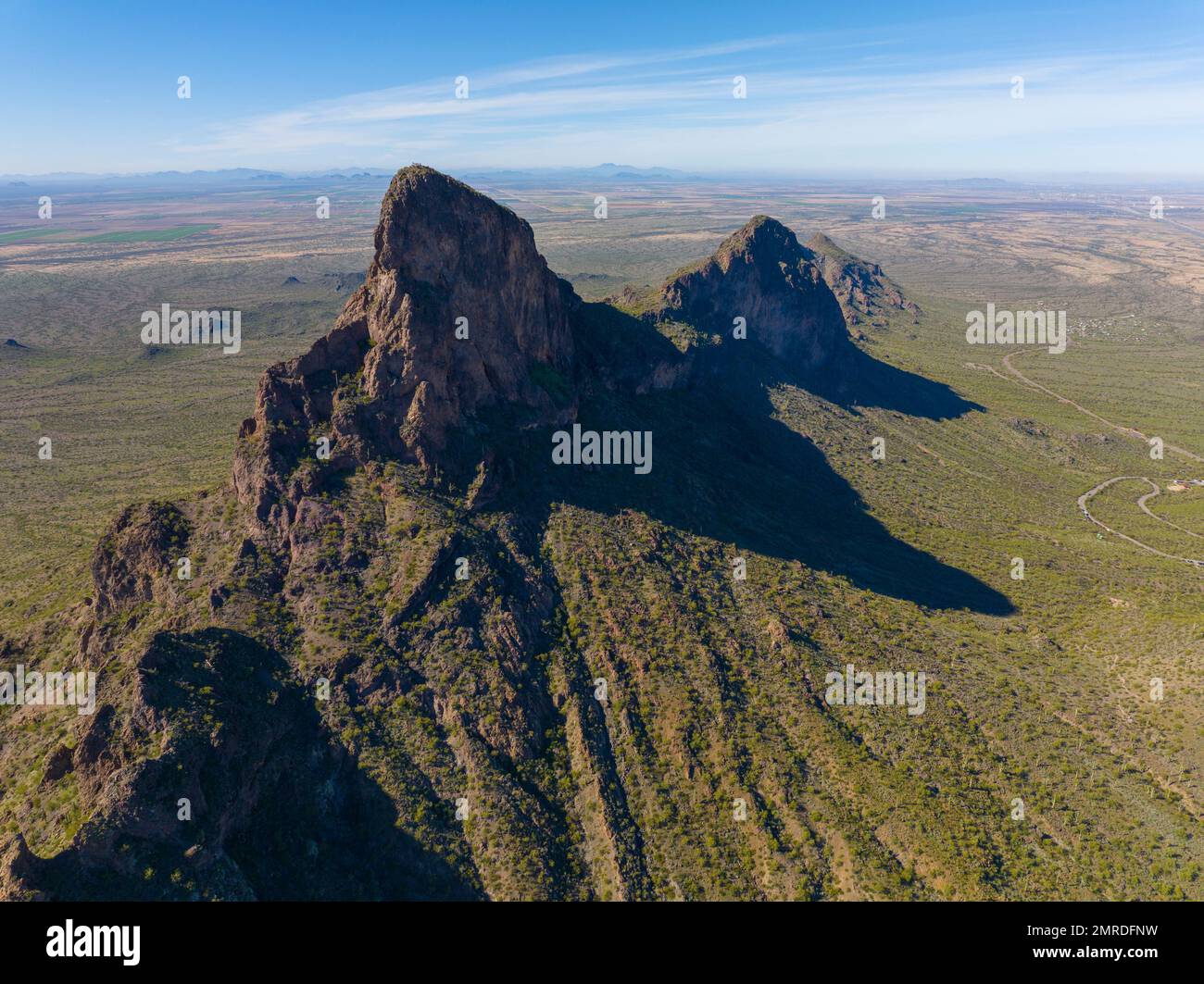 Picacho Peak aerial view in Picacho Peak State Park in Pinal County in ...