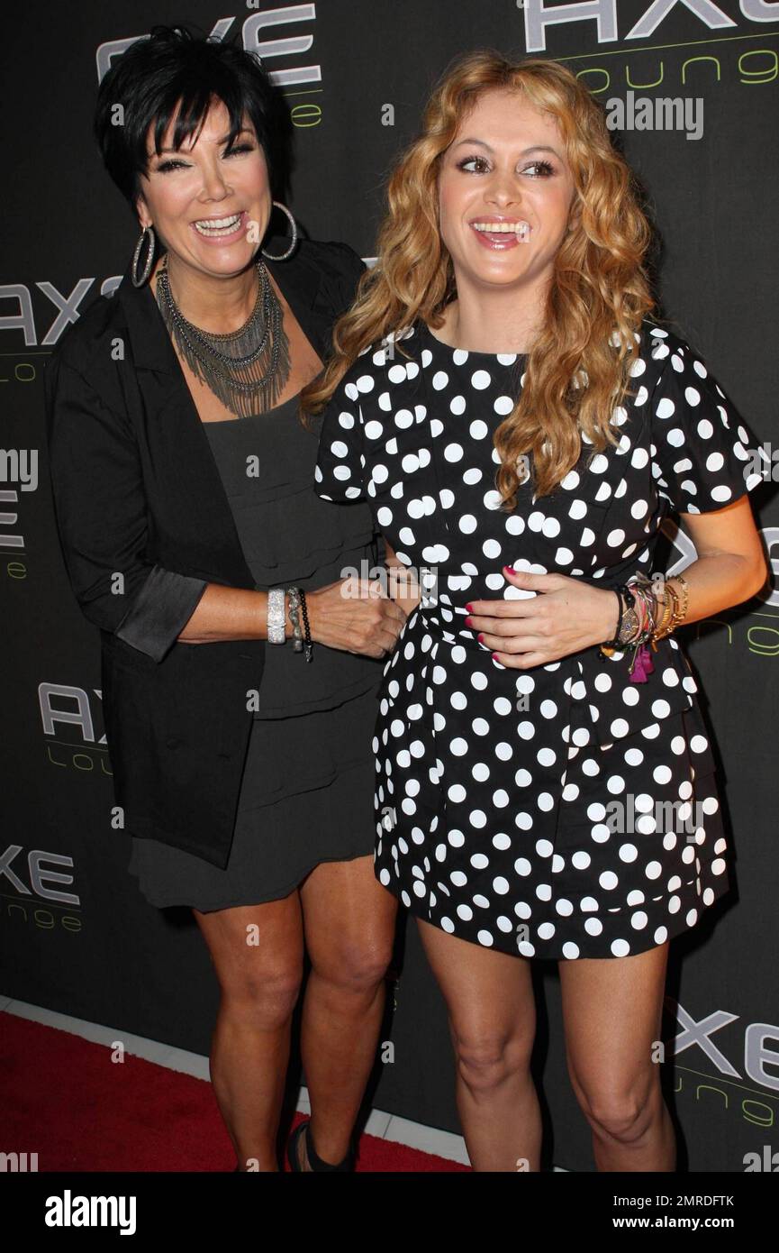 Paulina Rubio and Kris Jenner at the AXE Lounge at LIV to watch ...