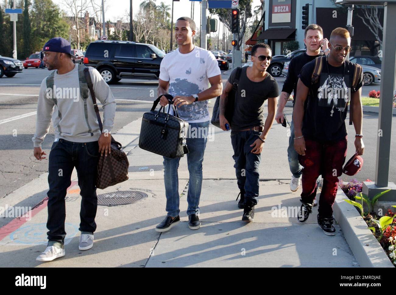 EXCLUSIVE!! A day after their arrival in Los Angeles the JLS boys left ...