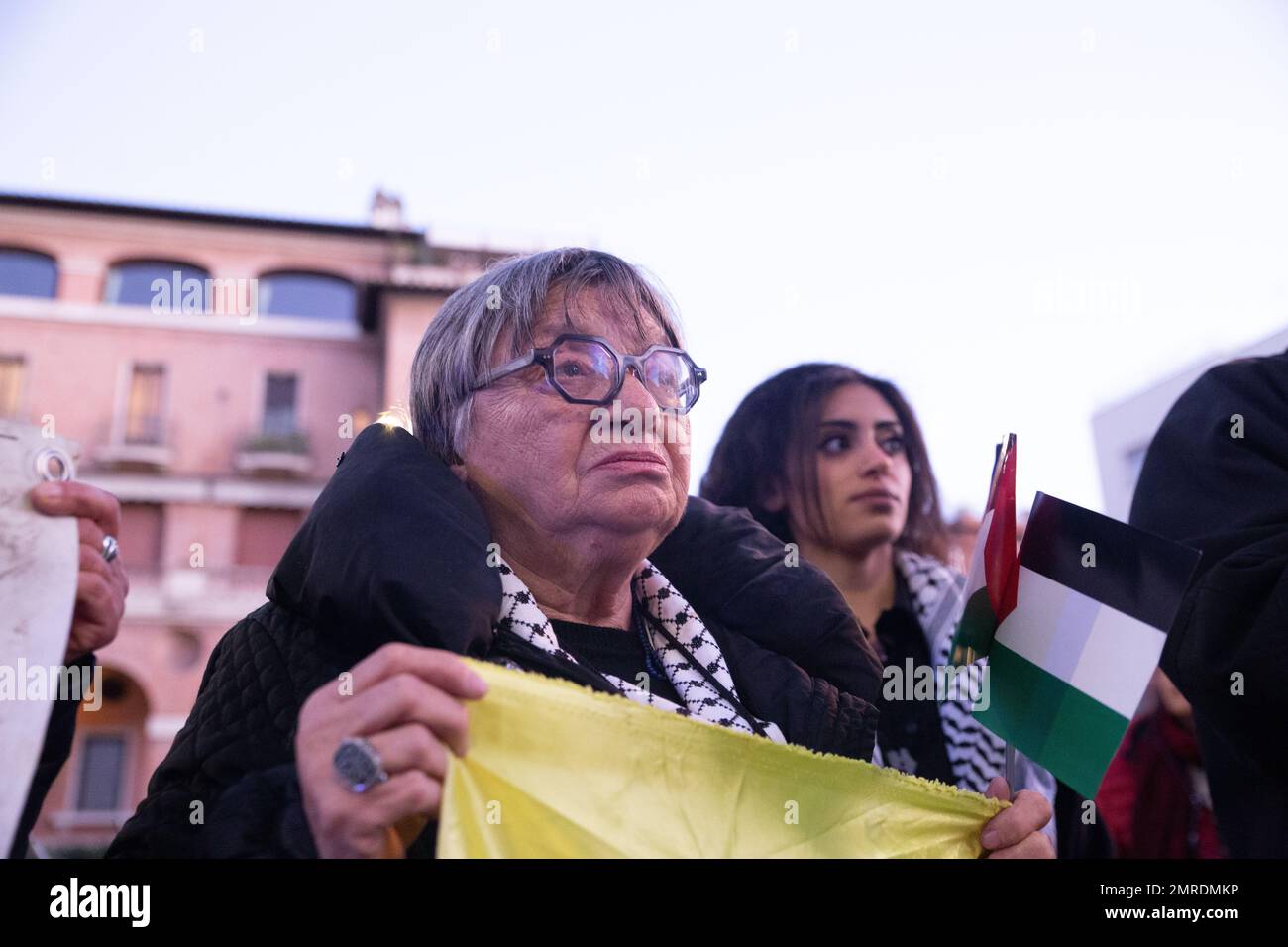 Rome, Italy. 31st Jan, 2023. A protest near the Israeli Embassy ...