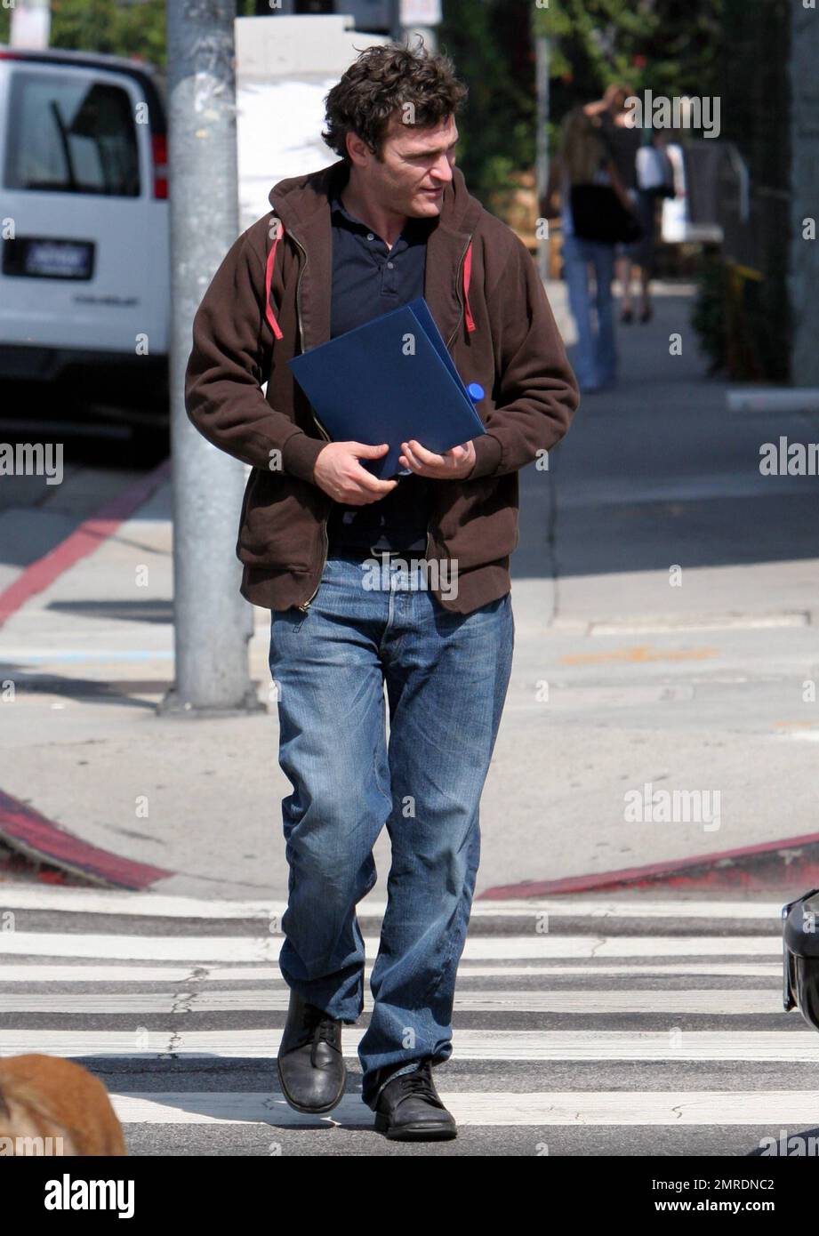 Exclusive!! Walk The Line actor Joaquin Phoenix gets what looks like a ...