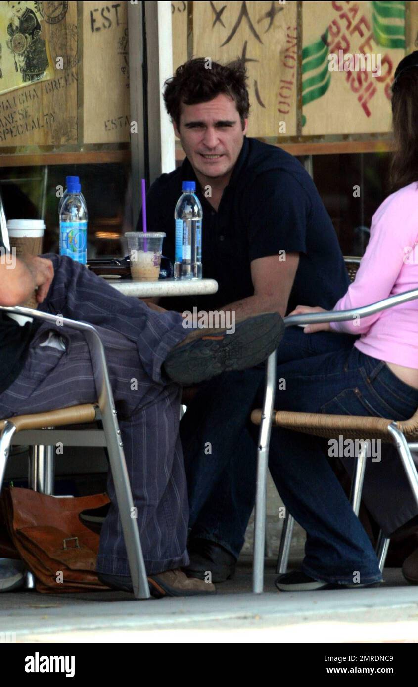 Exclusive!! Walk The Line actor Joaquin Phoenix gets what looks like a ...